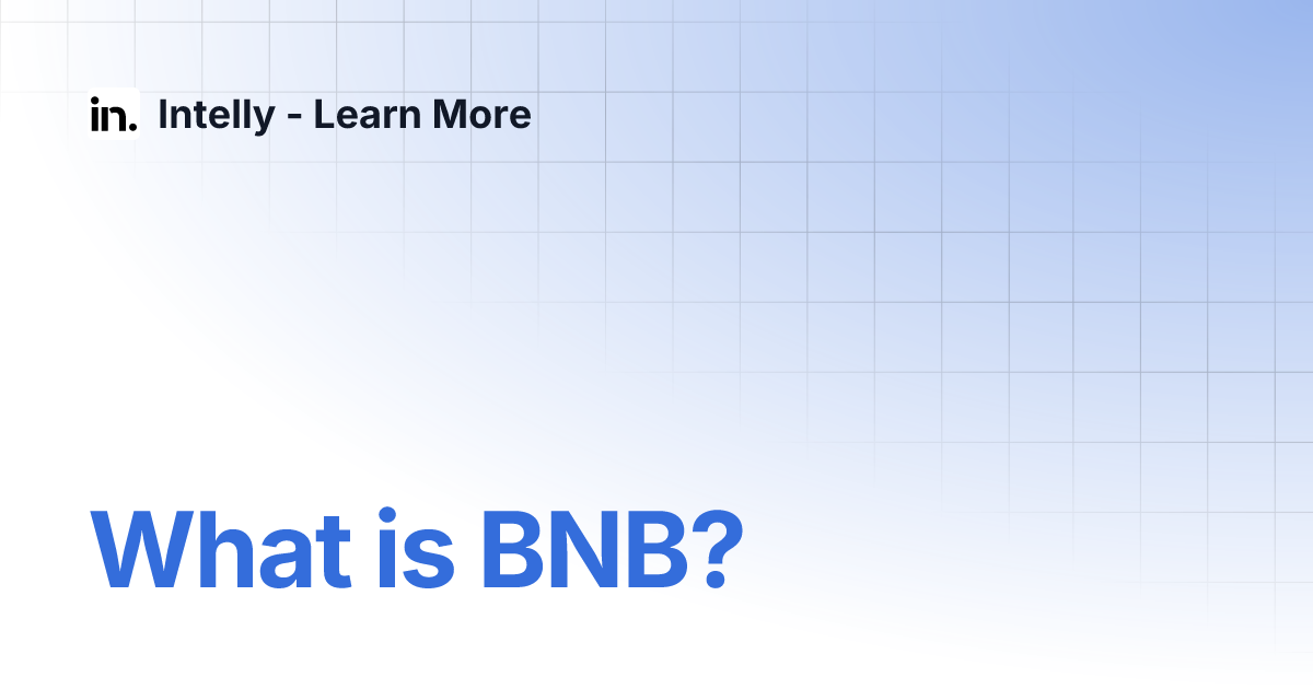 What is BNB? | Intelly - Learn More